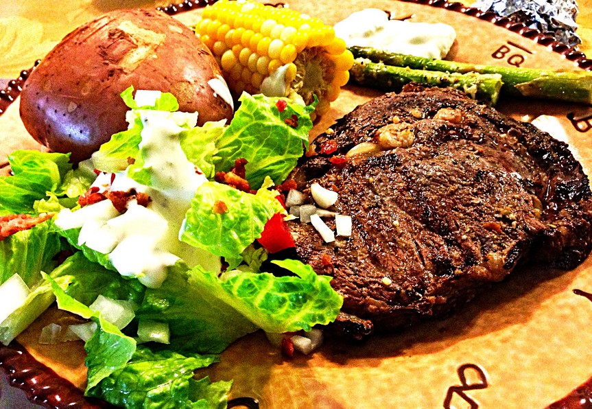 Tasty AAA Canadian beef steak supper at the Historic Reesor Ranch.