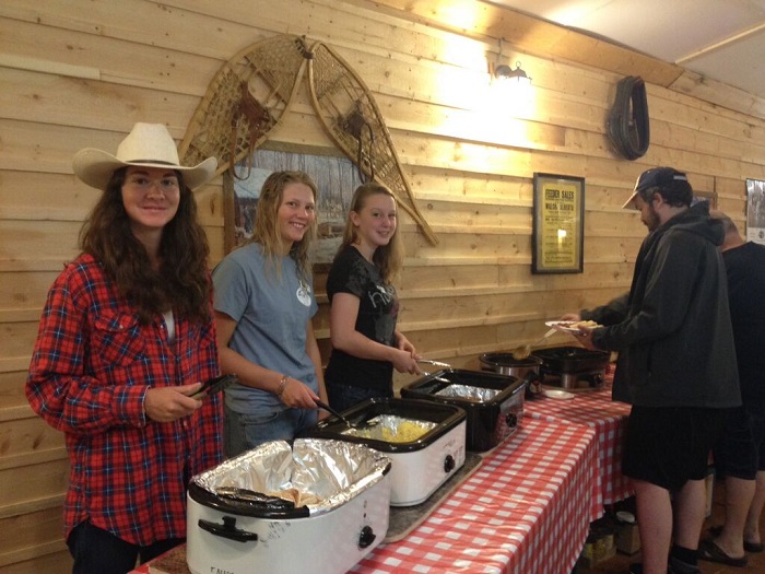 Hearty ranch style breakfast at the Historic Reesor Ranch.